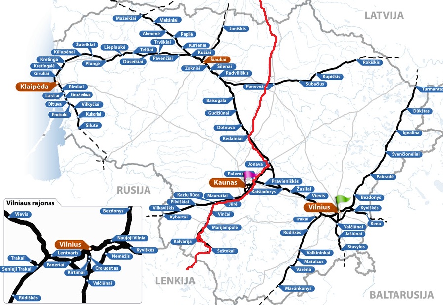Rail Baltica I. LT/PL siena - Kaunas - Miestai ir architektūra