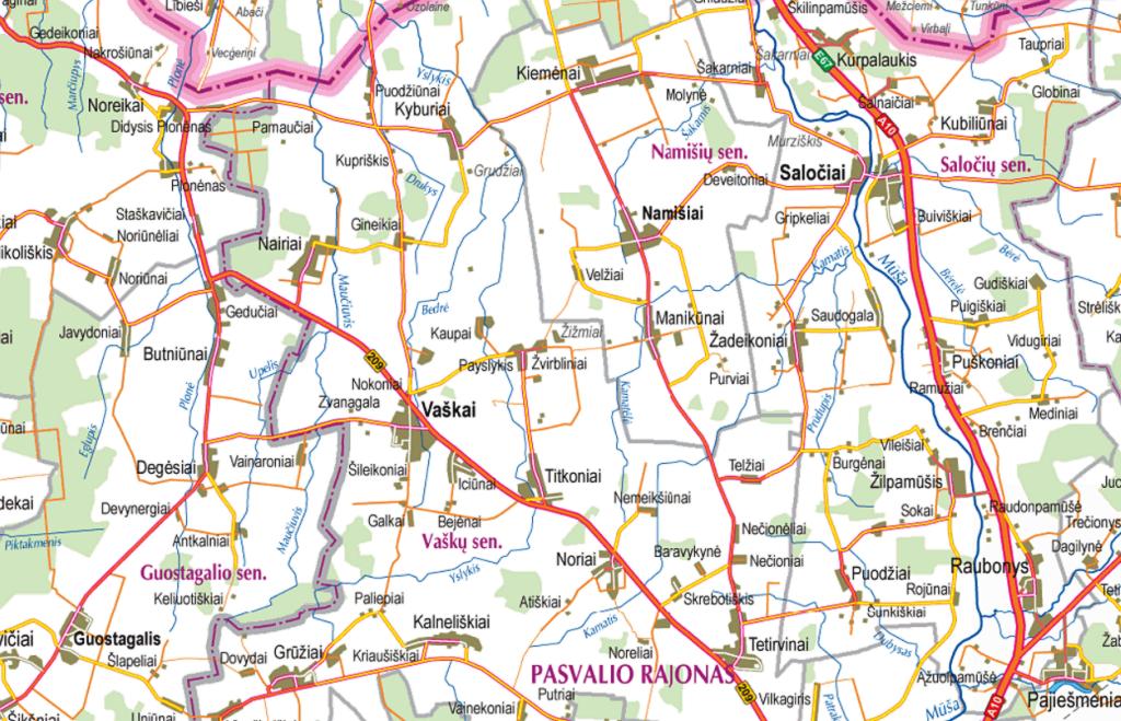 Vaškai*, miestelis Pasvalio r. - Miestai ir architektūra