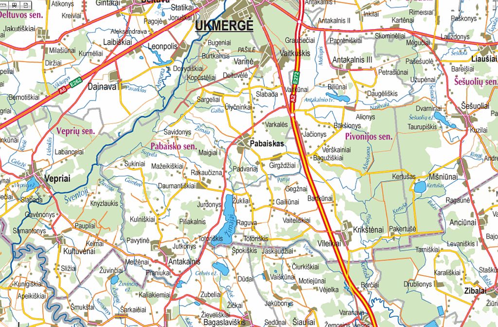 Pabaiskas*, miestelis Ukmergės r. - Miestai ir architektūra