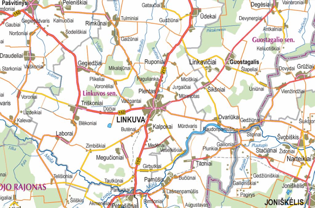 Linkuva*, Pakruojo r. - Miestai ir architektūra