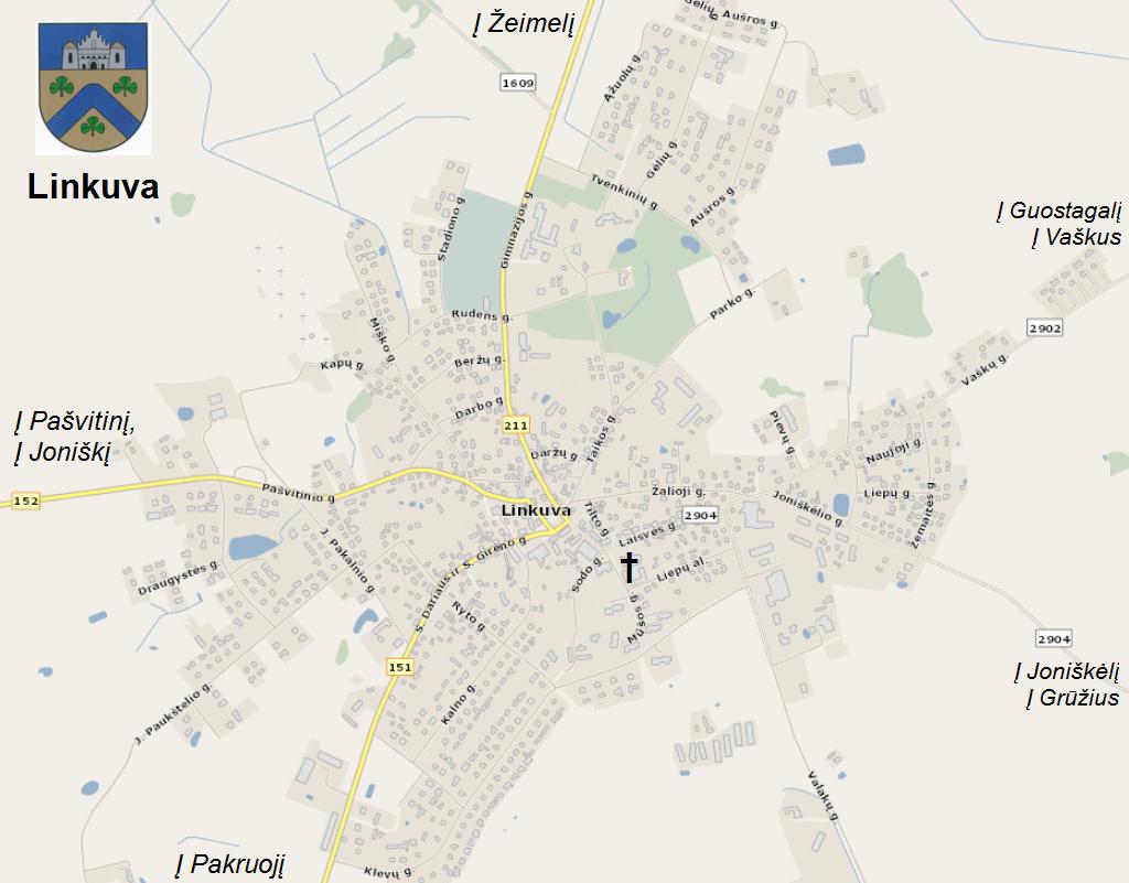 Linkuva*, Pakruojo r. - Miestai ir architektūra