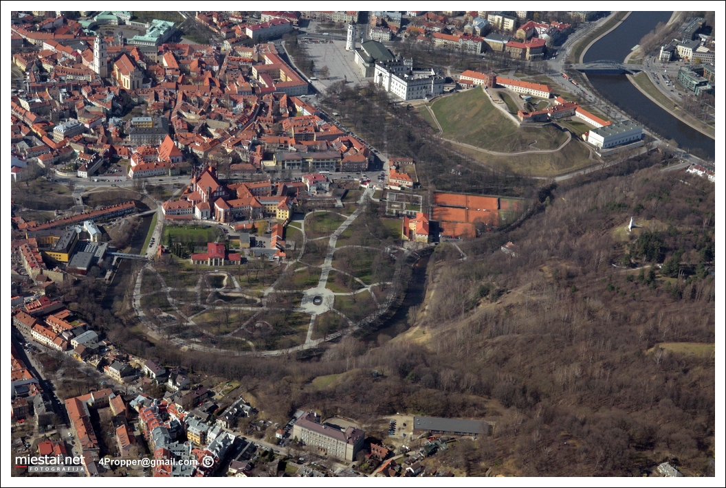 Vilnius iš paukščio skrydžio - Miestai ir architektūra