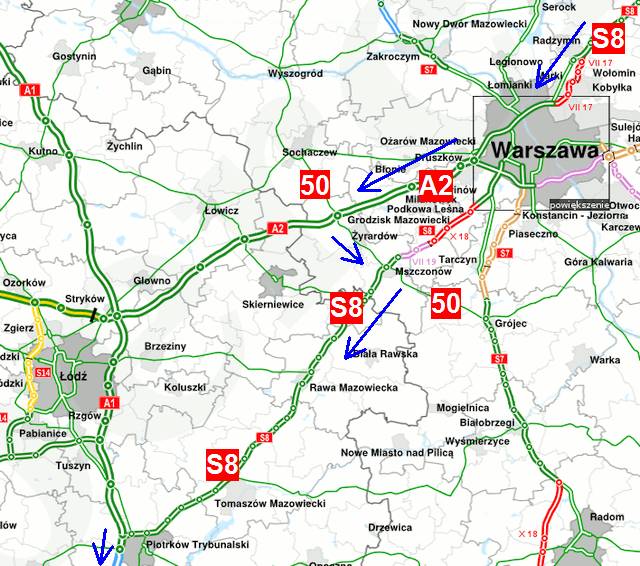 [PL] Lenkijos keliai. Eismas, maršrutai ir kelių būklė - Miestai ir ...